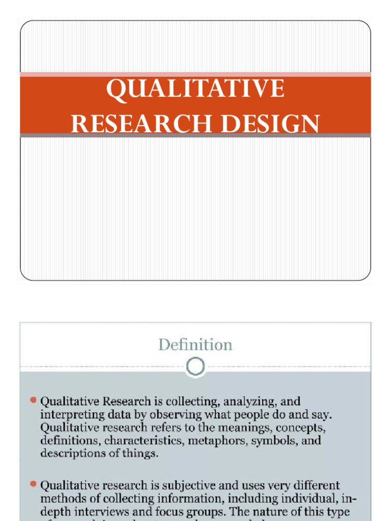 Qualitative Research Design | PDF | Ethnography | Qualitative Research