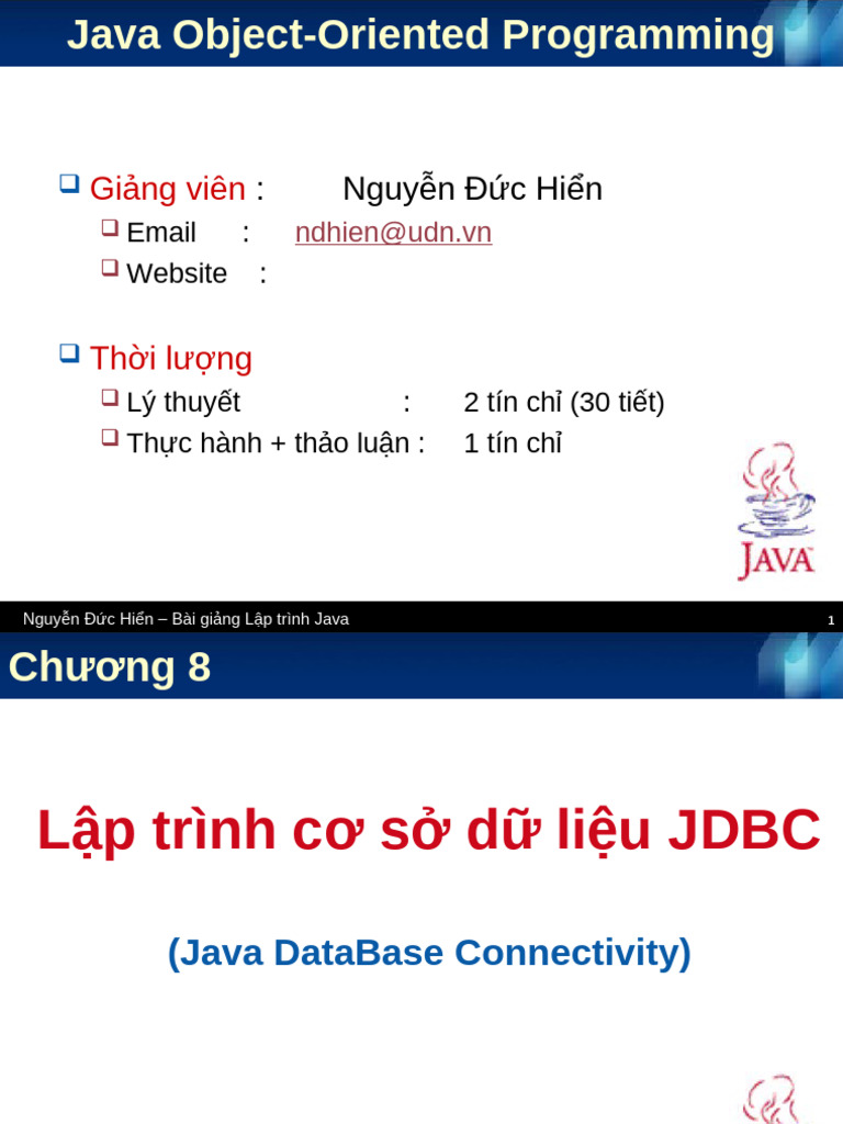 Ch8.Lap Trinh JDBC | PDF