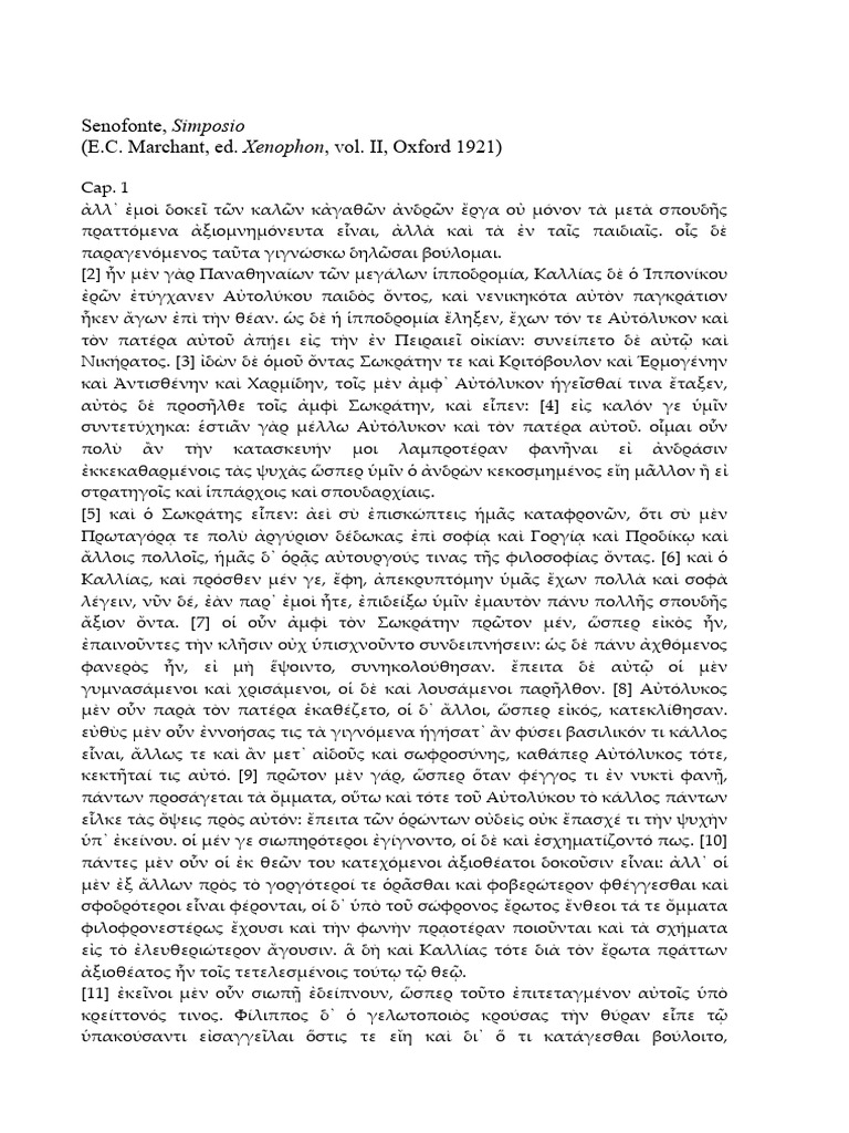 Senofonte, Simposio | PDF
