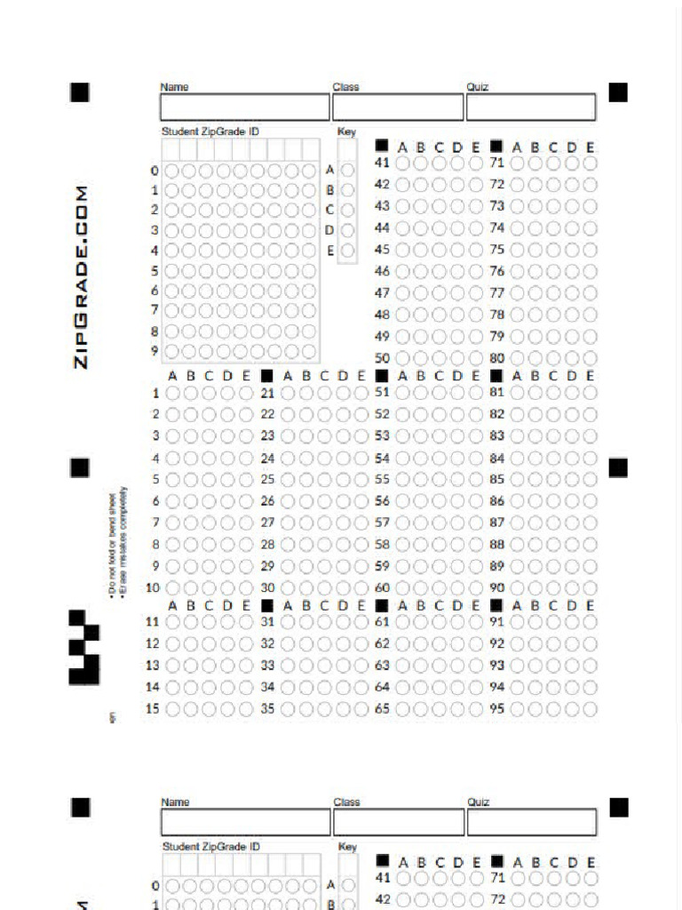 Answer Sheet-100 Items | PDF