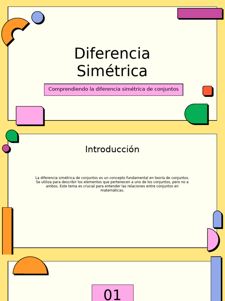 Diferencia Simétrica de Conjuntos | PDF | Conjunto vacio | Matemáticas