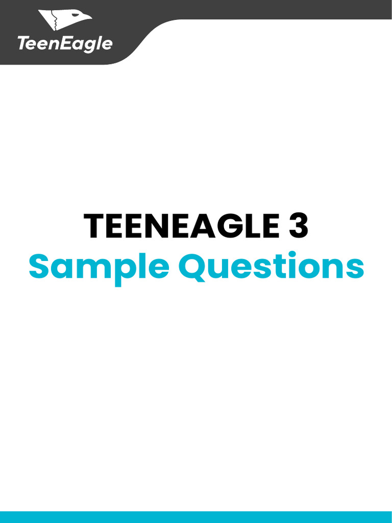TeenEagle 3 Sample Questions | PDF | Hidden Figures