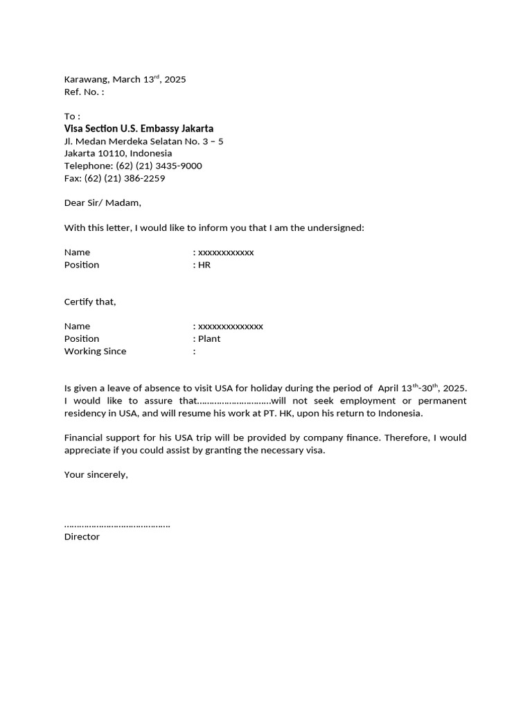 Draft Reference Letter | PDF