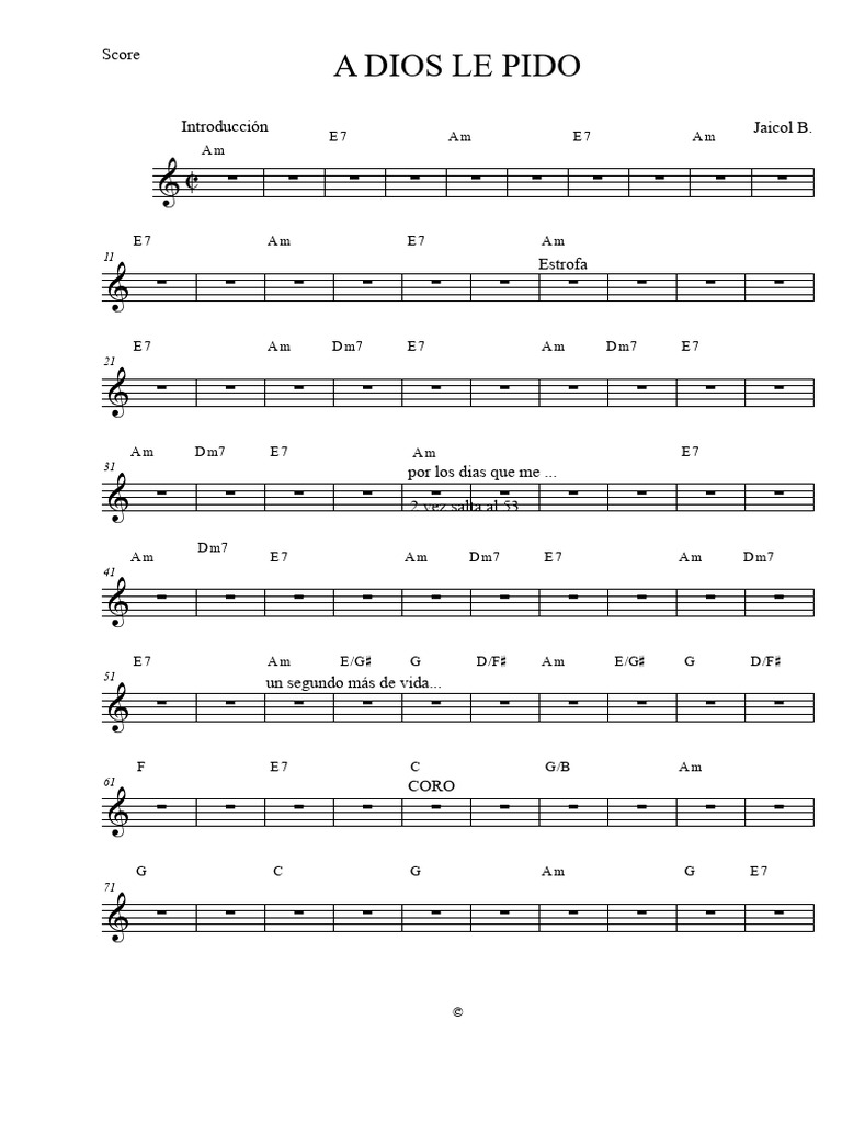 A Dios Le pido-cifradoPDF | PDF