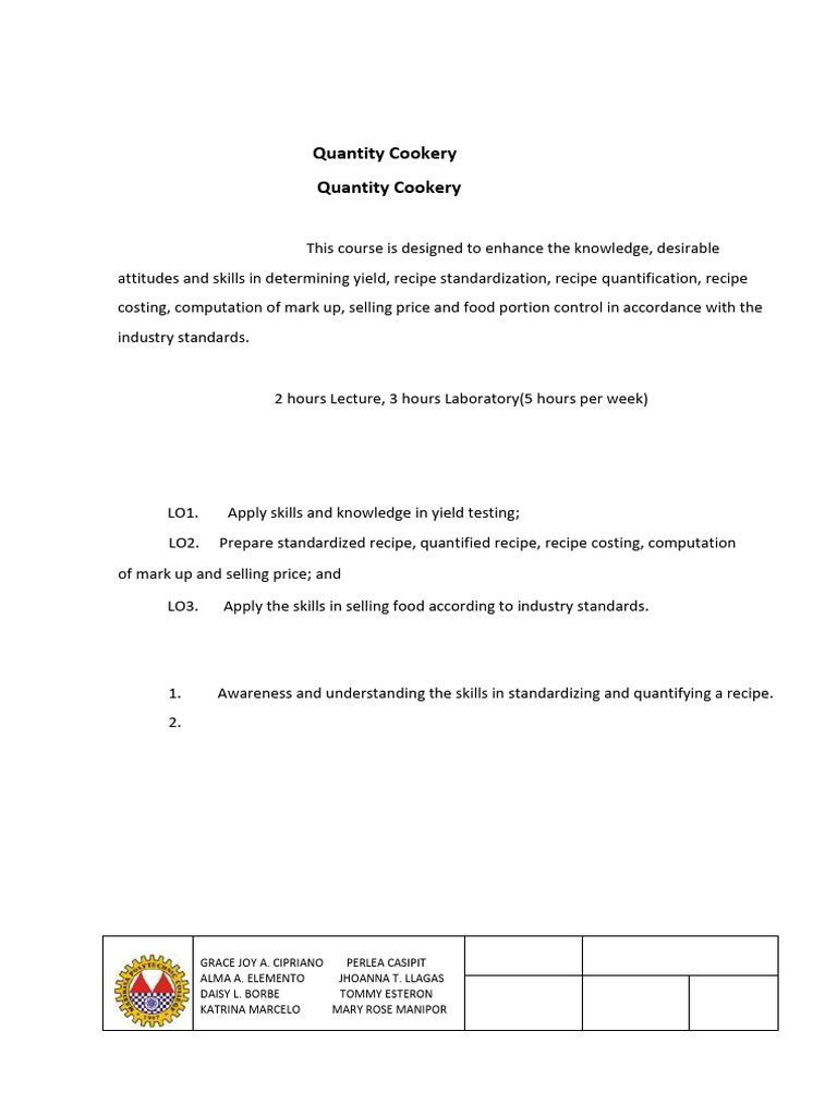 QC-module | PDF | Convenience Food | Food Industry