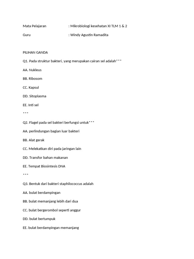 Mikrobiologi TLM | PDF
