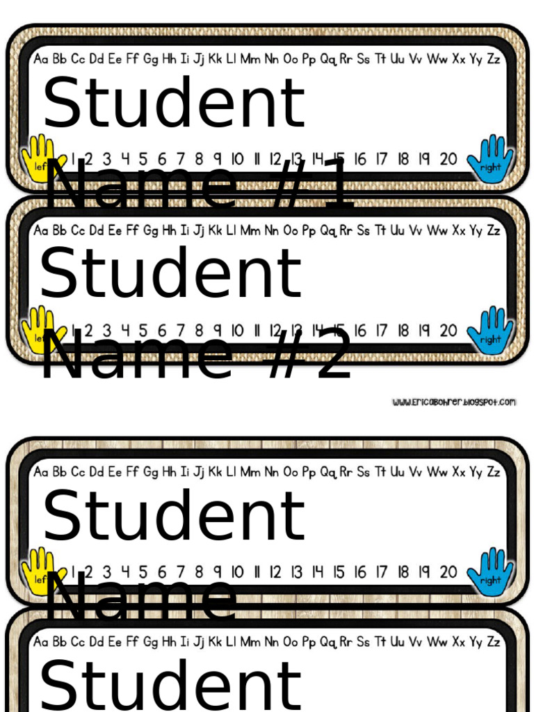 Name Plates - Wood Frame | PDF