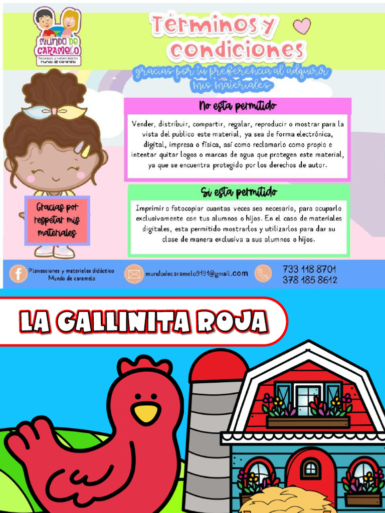 CUENTO La Gallinita Roja | PDF