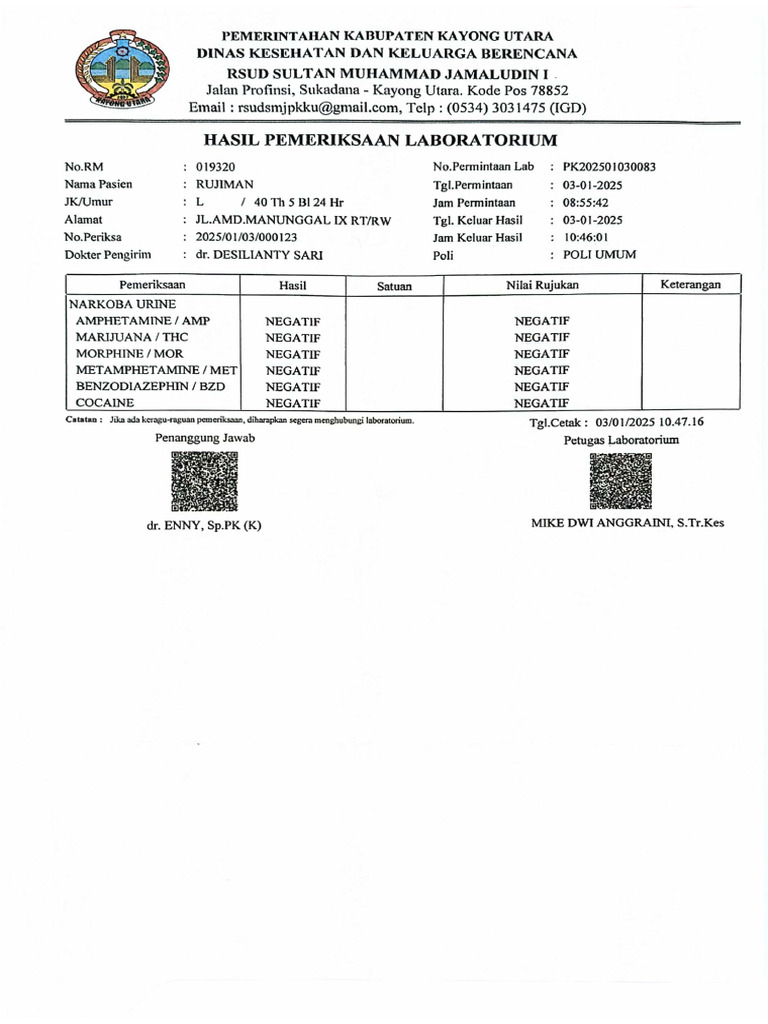 Hasil Lab Nafza | PDF