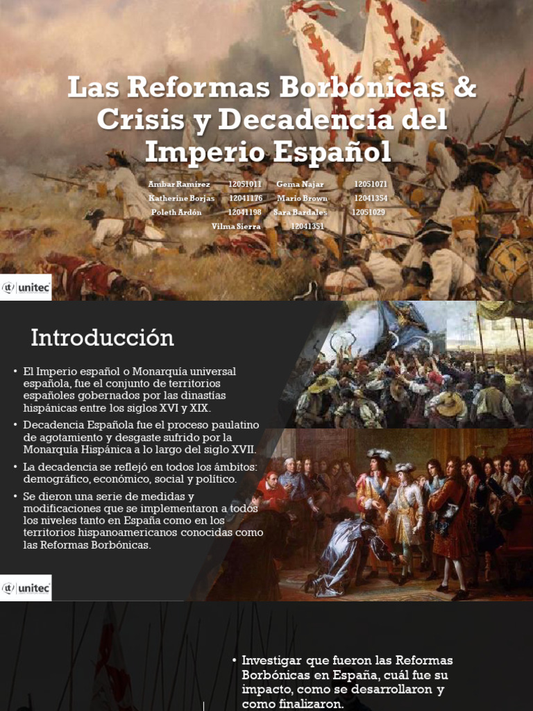Reformas Borbónicas y Decadencia Española | PDF | Imperio español | España