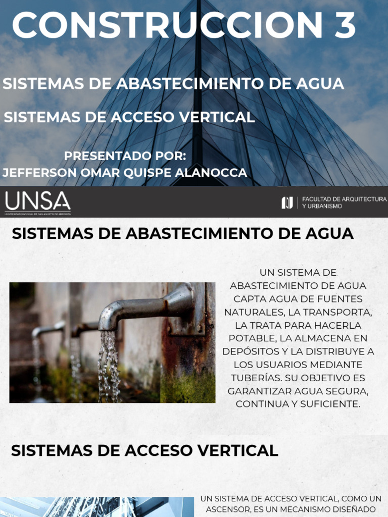 Trabajo Construccion 3 Sistemas de Abastecimiento y Sistemas Verticales ...