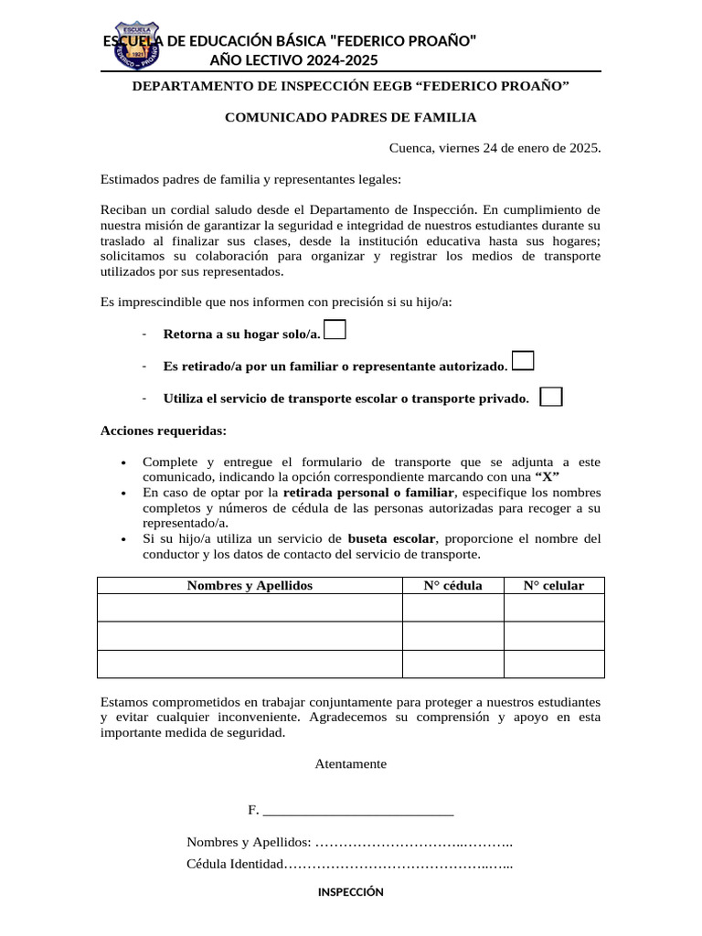 Comunicado PPFF-1 | PDF