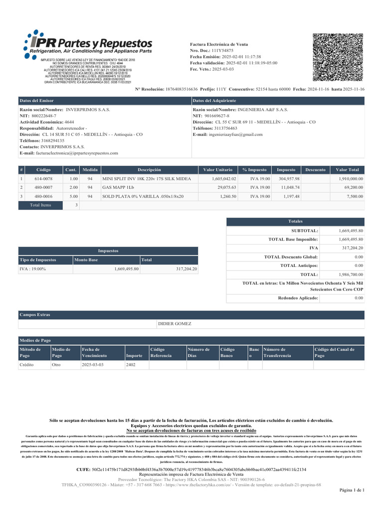 Ad 0800222648016250000 d 65 b | PDF | Factura