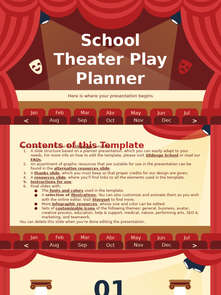 School Theater Play Planner by Slidesgo | PDF | Planets | Planets In ...