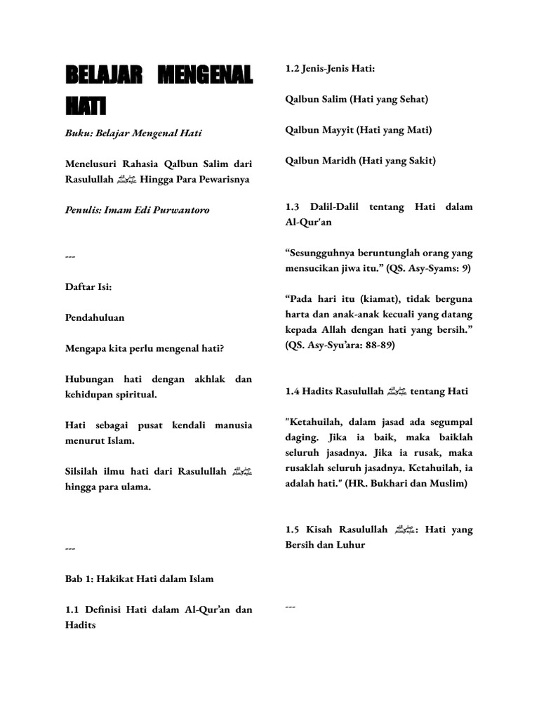 Belajar Mengenal Hati | PDF