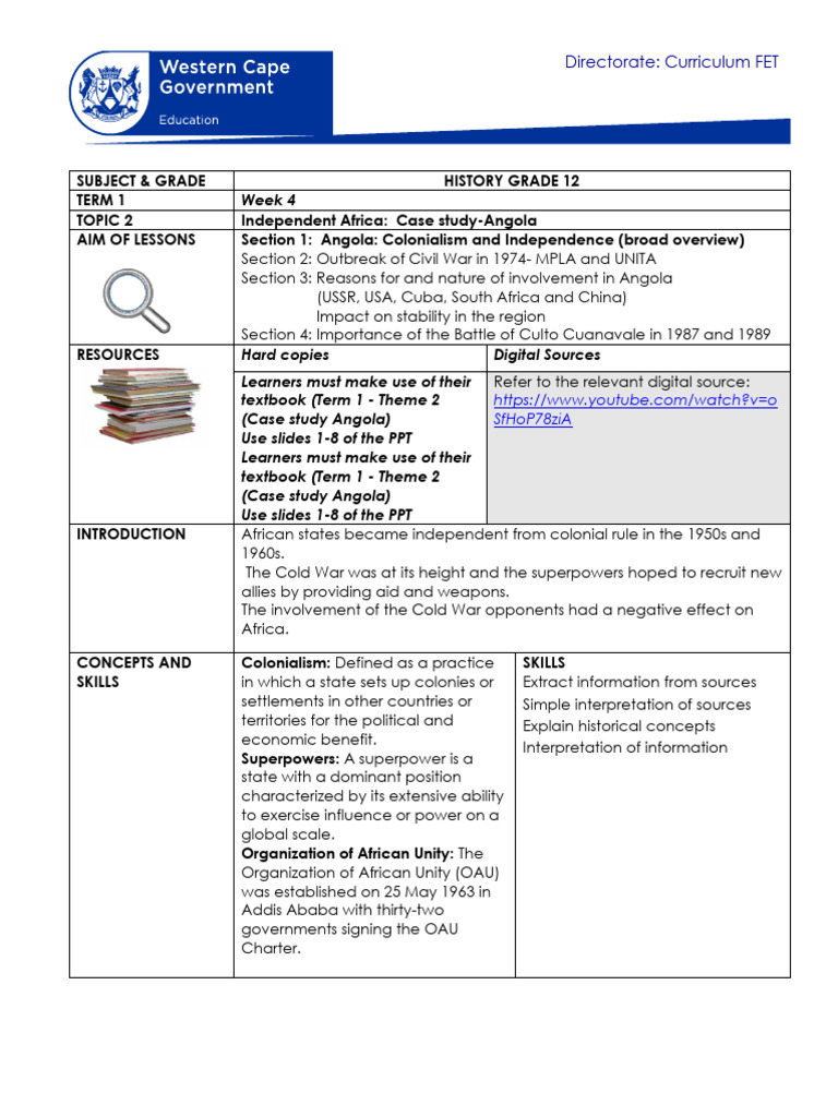 Angola's Civil War: Cold War Dynamics | PDF | Angola | Military