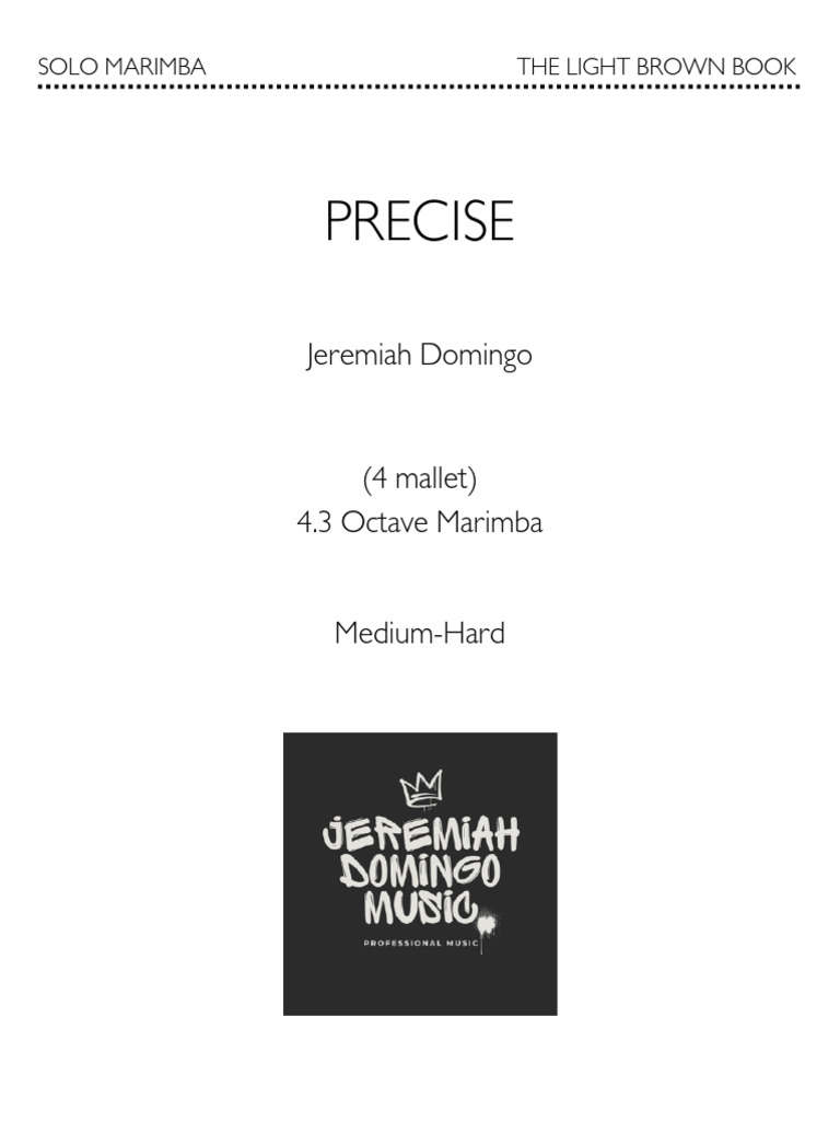 Solo Marimba Exercise for 4 Mallets | PDF