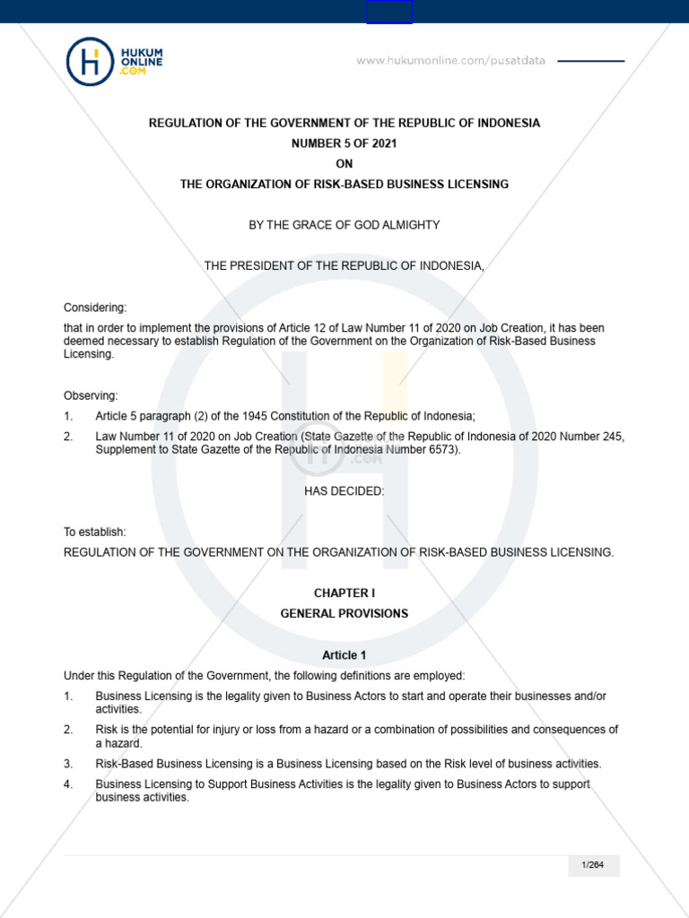 PP No 5 2021 en | PDF | Port | Risk