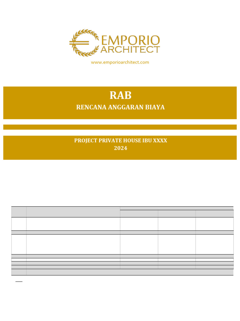 Contoh Rab Architect | PDF