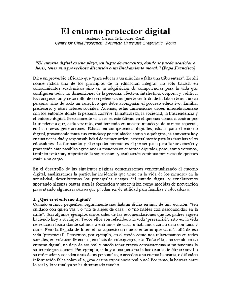 Educación y Riesgos en el Entorno Digital | PDF | Internet | Acoso ...