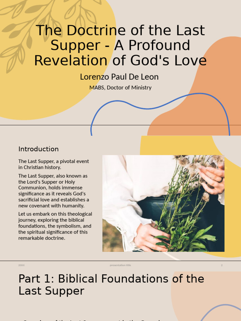 The Doctrine of The Last Supper by PDL | PDF