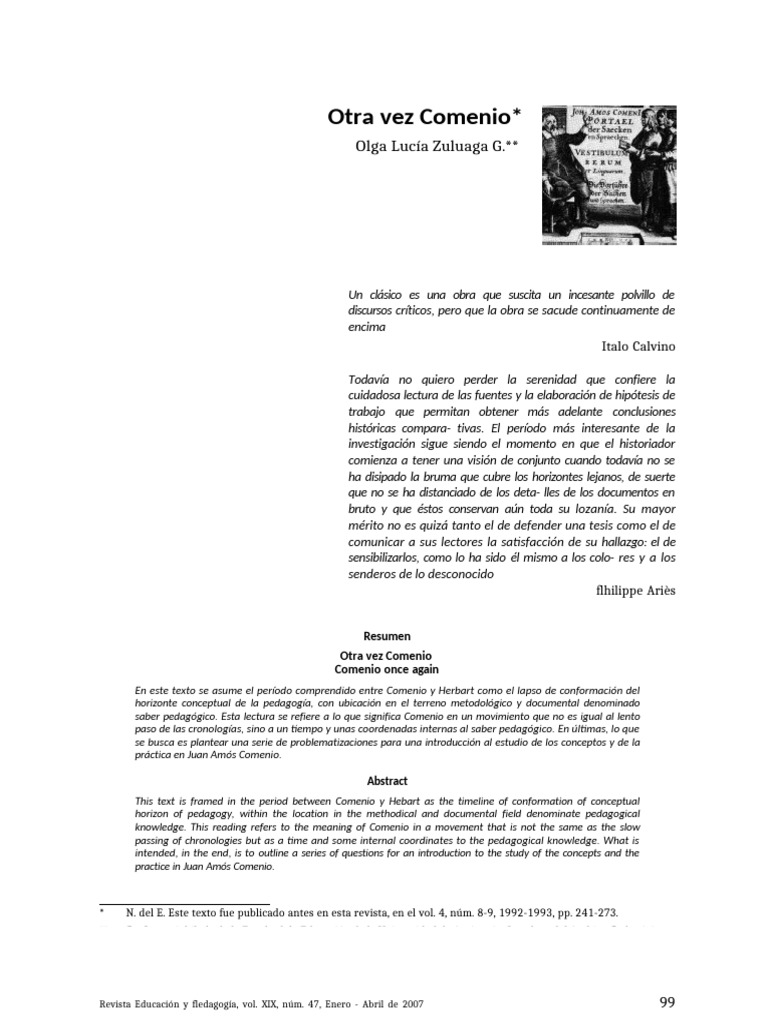 Otra Vez Comenio | PDF | Pedagogía | Enseñando