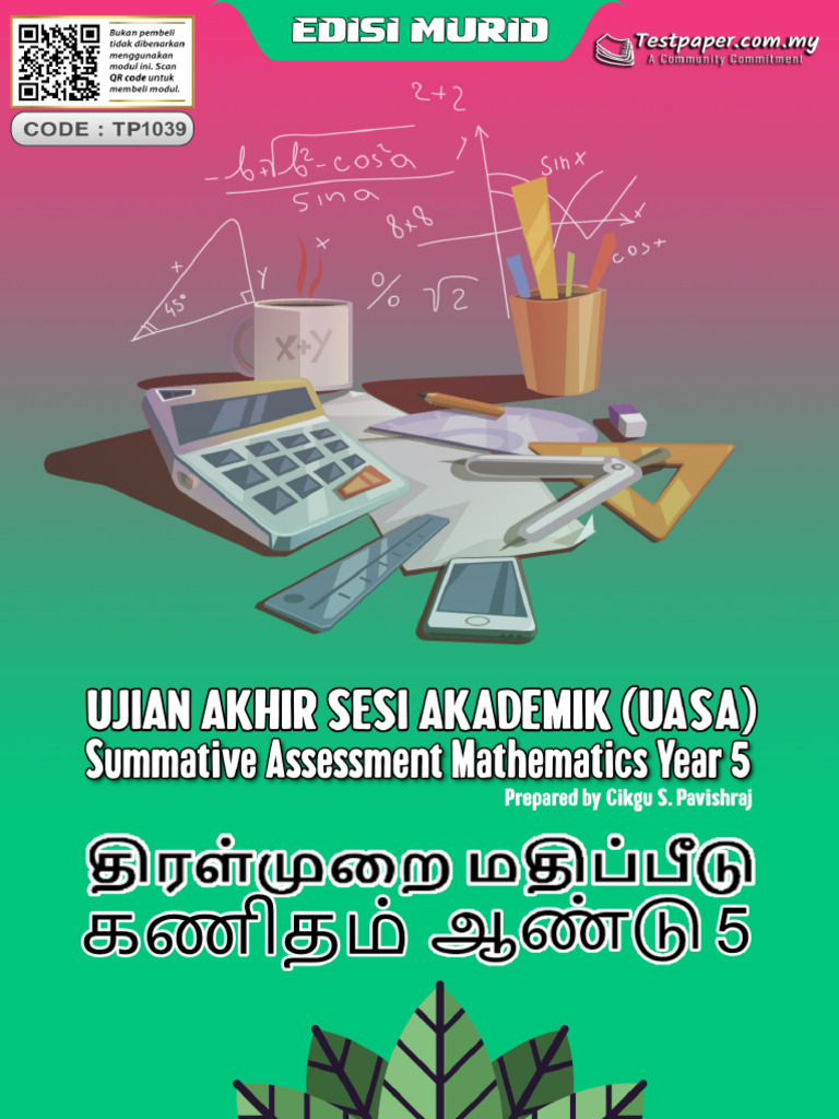 1 Set Summative Assessment 20222203 Mathematics Year 5 SJKT Dwibahasa | PDF