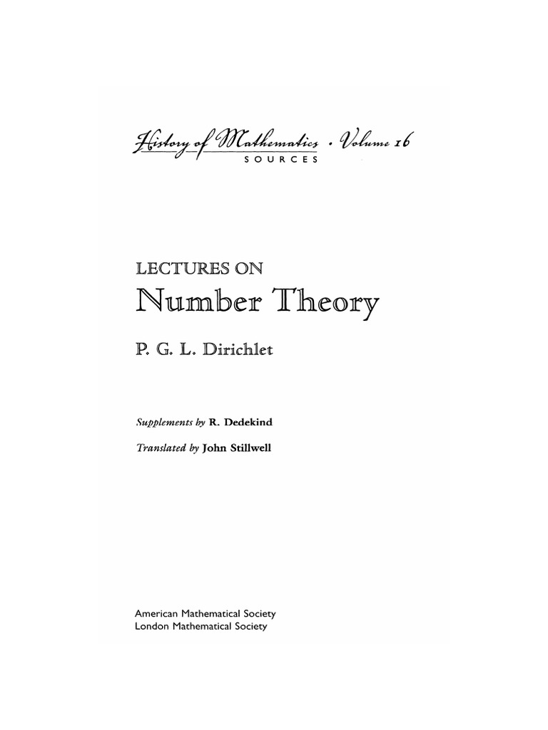 Dirichlet 1863 - Extr - The Jacobi Symbol | PDF