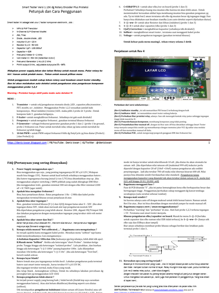 Panduan Smart Tester 1.13K dengan Proteksi | PDF