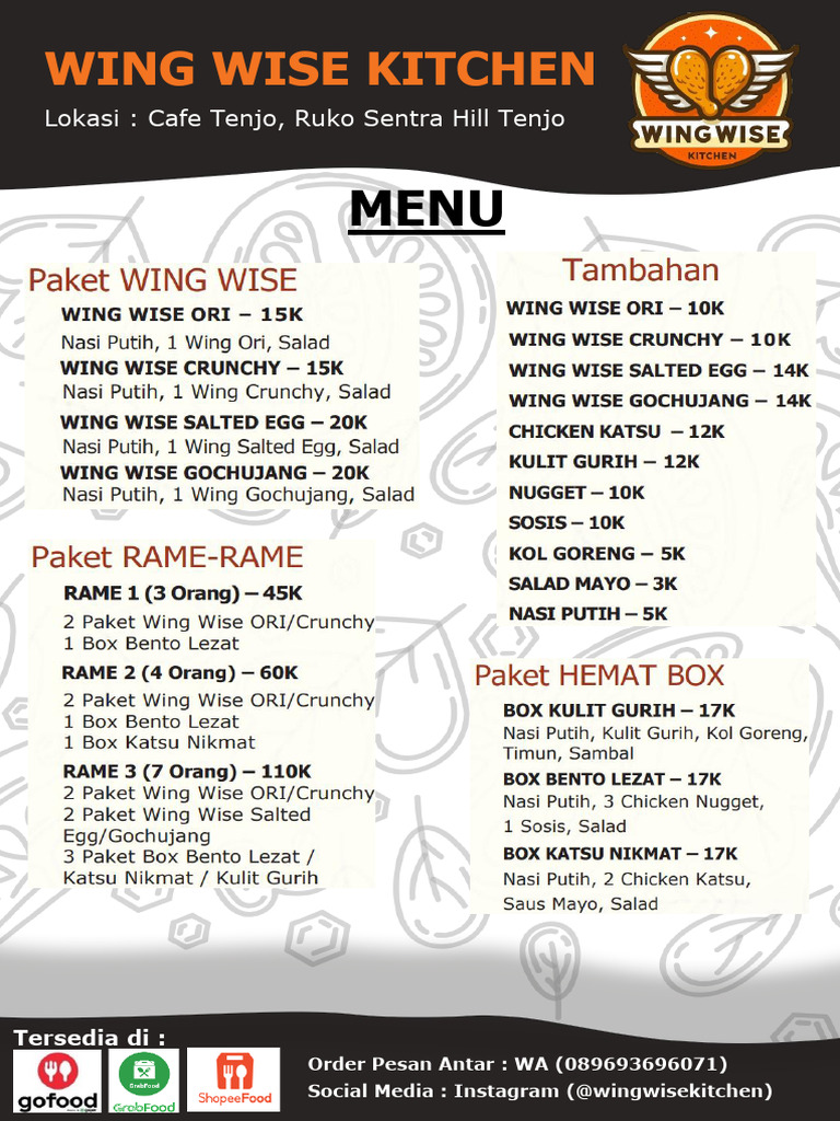 Wing Wise Kitchen Brosur | PDF