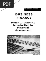 Business Finance Module 1 Abm Grade12 | PDF | Securities (Finance ...