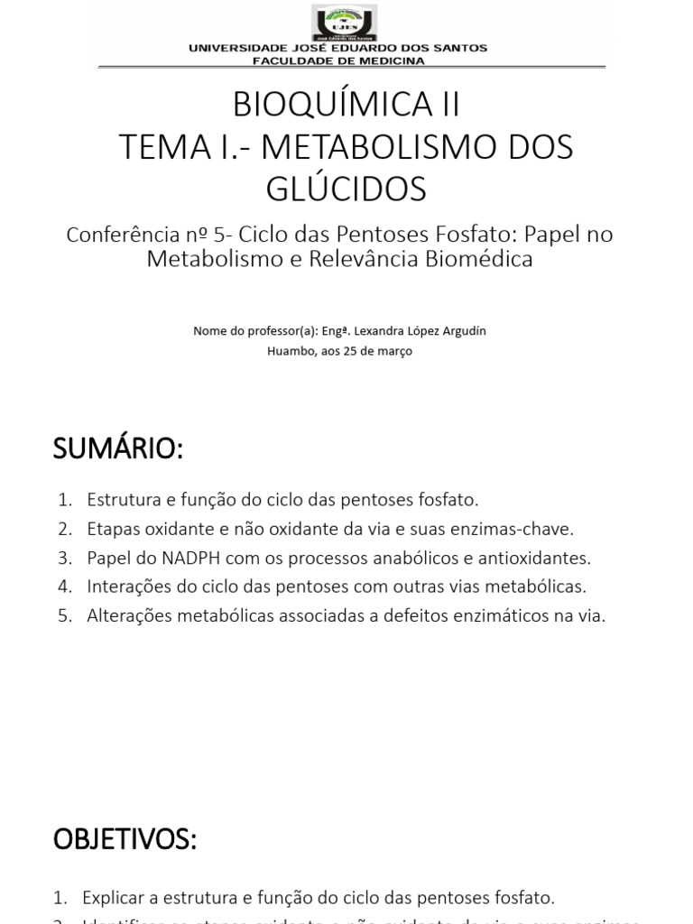Conf 5 Bioq Ii Metabol 2025 Lla | PDF | Glicolise | Dinucleótido de ...