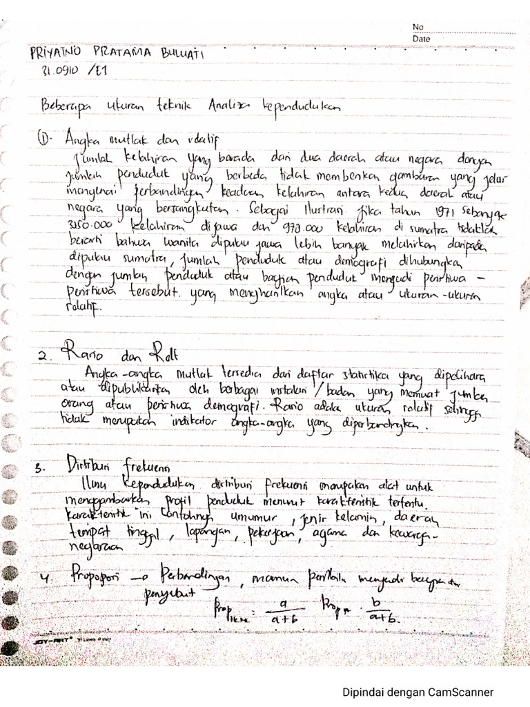 Tugas Analisis Kependudukan | PDF