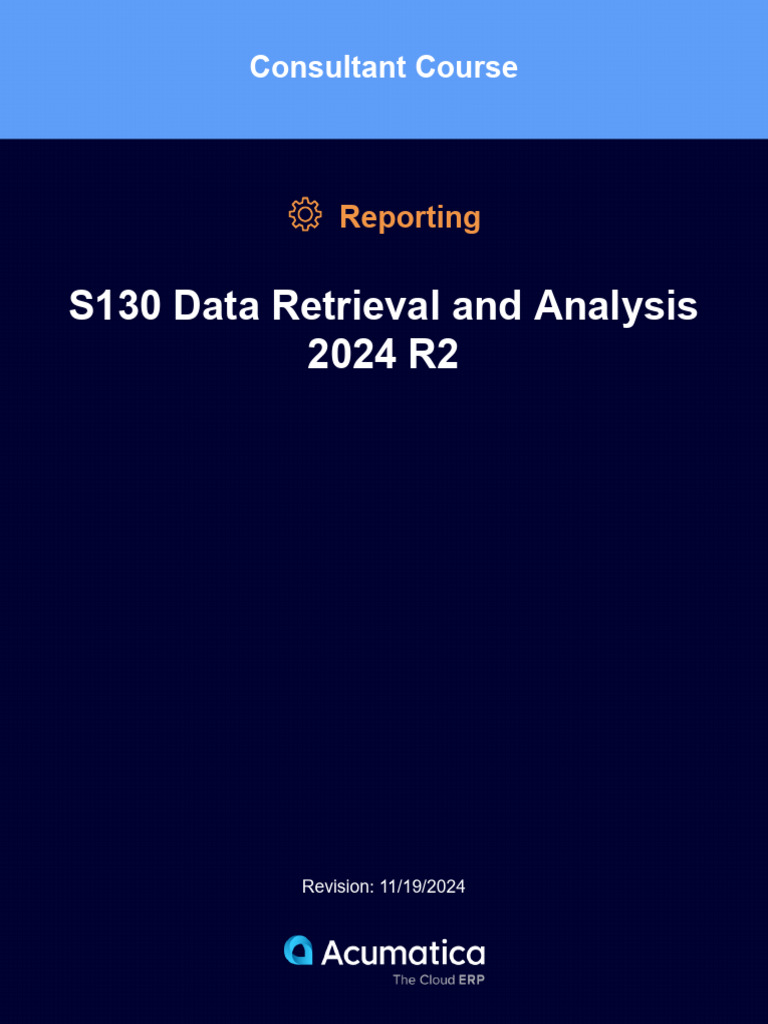 S130 Data Retrieval and Analysis 2024R2 (1) | PDF | Databases | User Interface