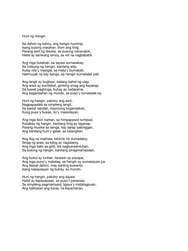 Huni NG Hangin | PDF