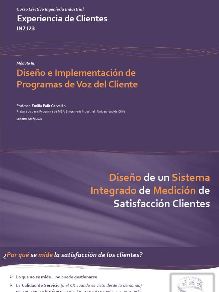 Modulo 3 Dise o e Implementaci N de Programas de Voz Del Cliente 1 ...