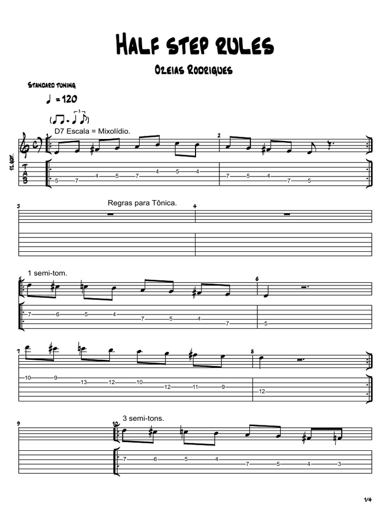 Guitar Half Step Rules Guide | PDF