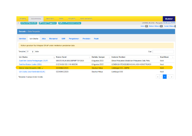 Ub - Data Entry Ijin Lpse | PDF
