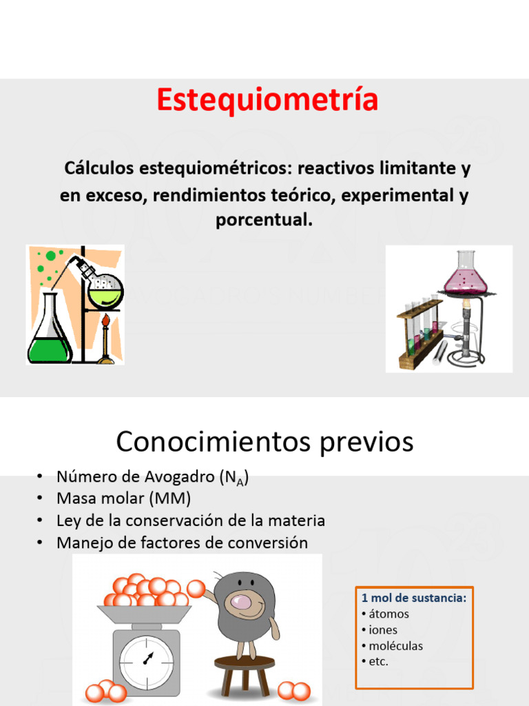 04 - Sem 04 Calculos Estequiometricos | PDF | Mole (Unidad) | Bicarbonato de sodio