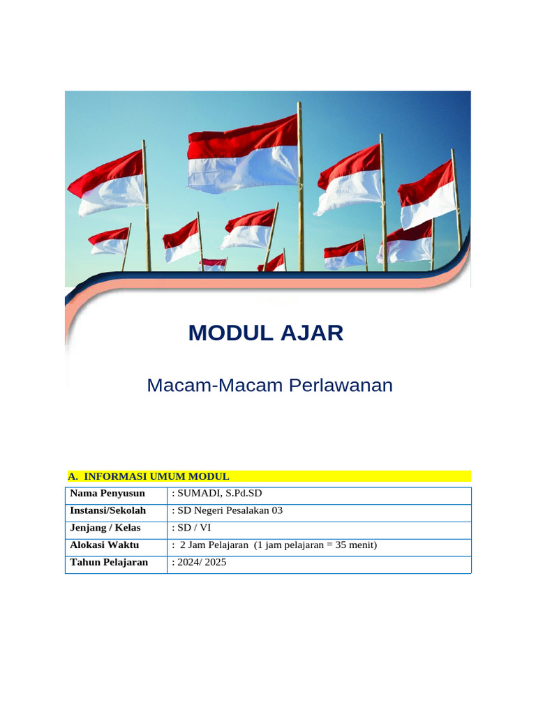 SUMADI - IPAS - KELAS 6 - BAB 2 - Topik B Macam-Macam Perlawanan | PDF