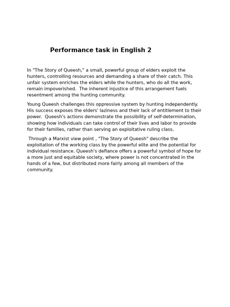 Summary of A Story | PDF