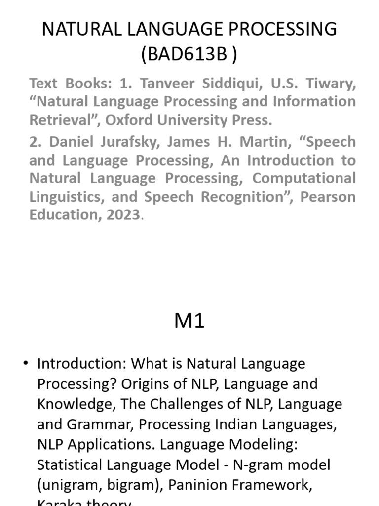 Natural Language Processing | PDF