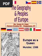 Physical Features of Europe | PDF | Europe | Mediterranean Sea