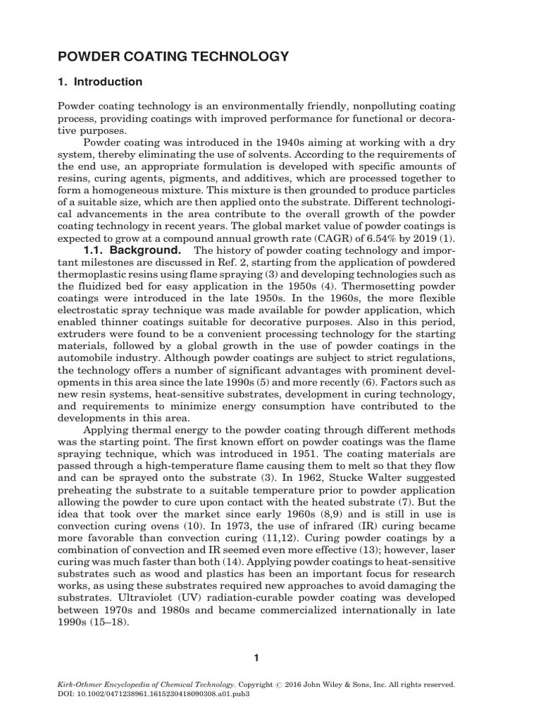 Powder Coating Technology | PDF | Epoxy | Thermoplastic