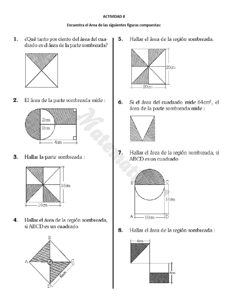 Área y Perímetro de Figuras Compuestas | PDF