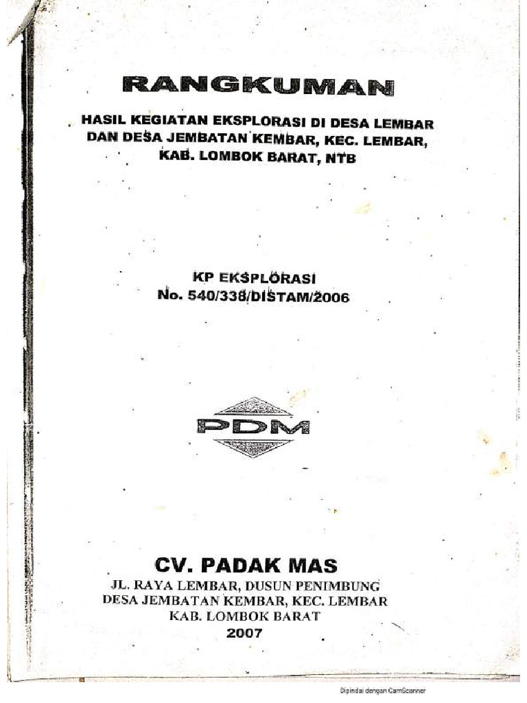 Laporan Eksplorasi PDM | PDF