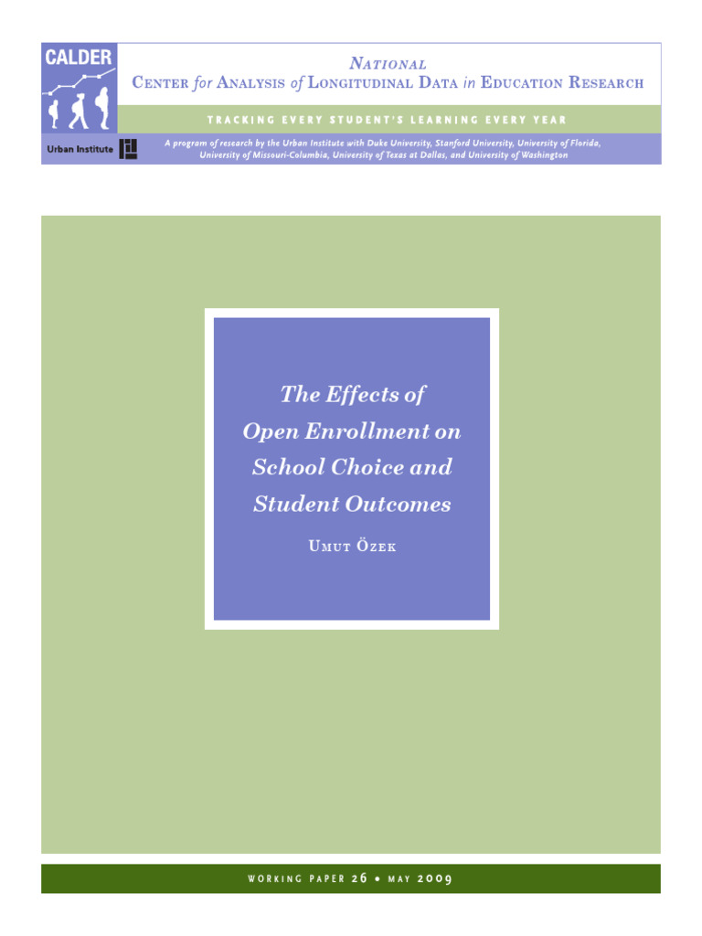 The Effects of Open Enrollment On School Choice and Student Outcomes ...