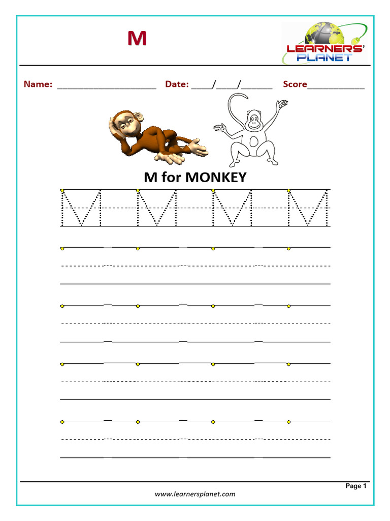 Alphabet Writing worksheets-MNOP | PDF