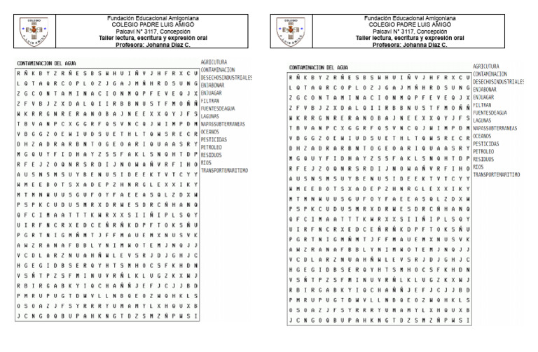 4 Sopa Letras 6º Contaminación | PDF