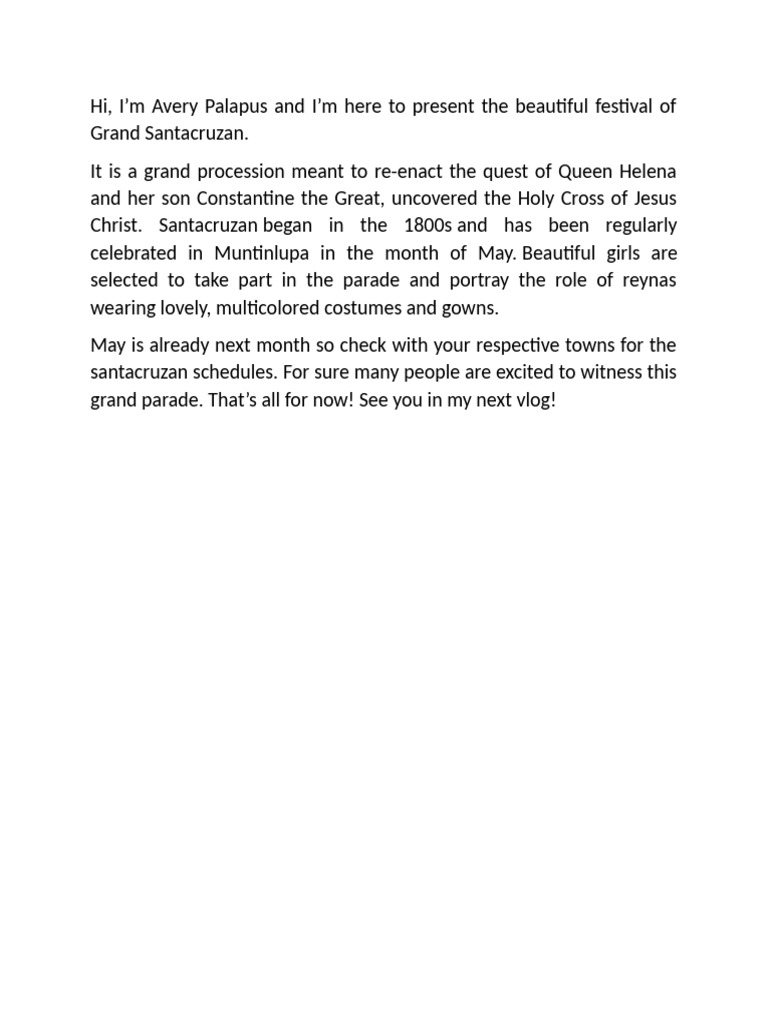 Festival Script | PDF